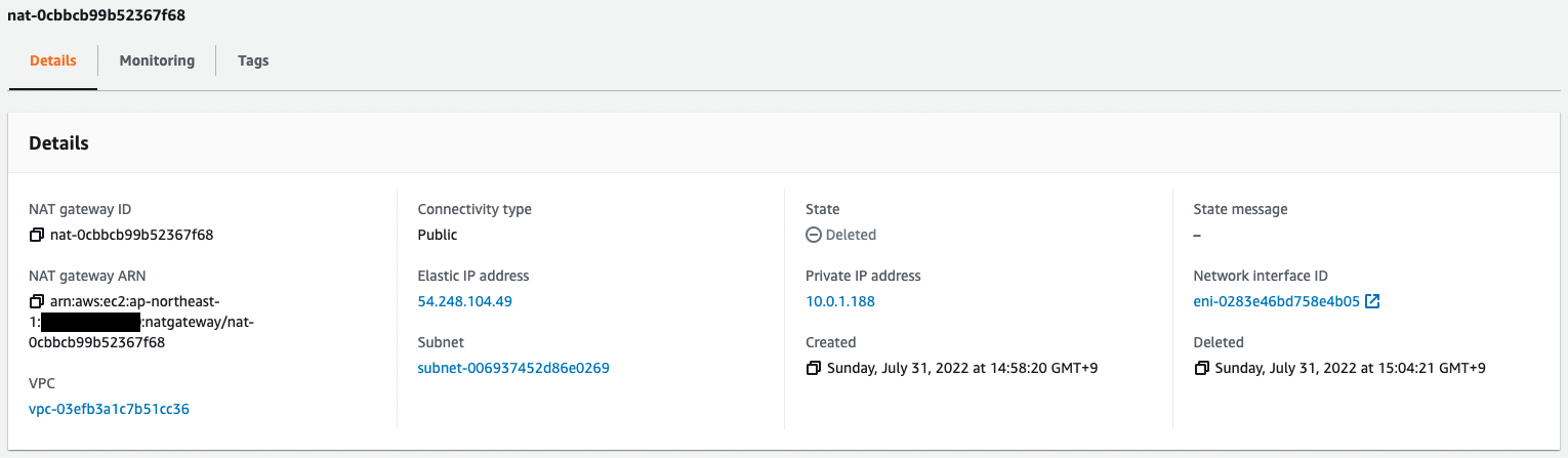 Deleting NAT Gateway used only during initial build with CFN custom resource | Awstut