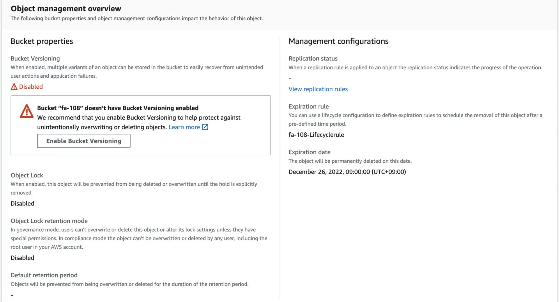 S3ライフサイクルルール – 期限切れのオブジェクトを削除する | Awstut