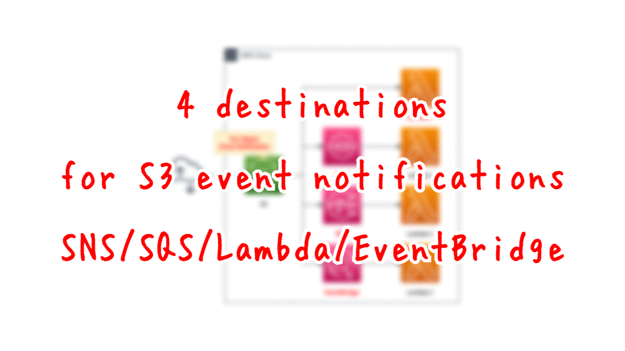 4 destinations for S3 event notifications – SNS/SQS/Lambda/EventBridge | Awstut