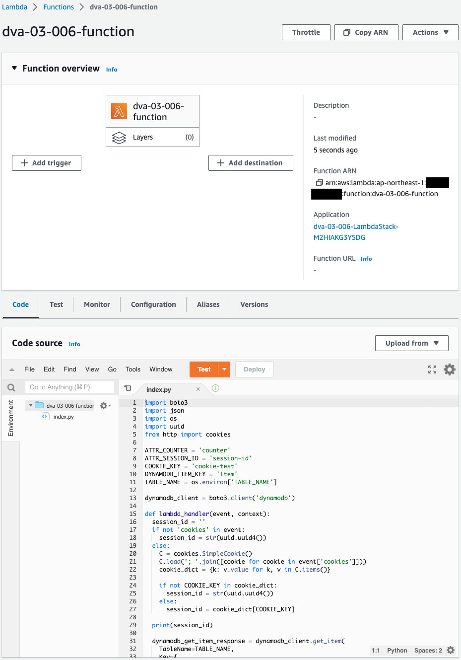 Api Gatewayとlambdaで作られたwebアプリのセッション情報をdynamodbに保存する Awstut