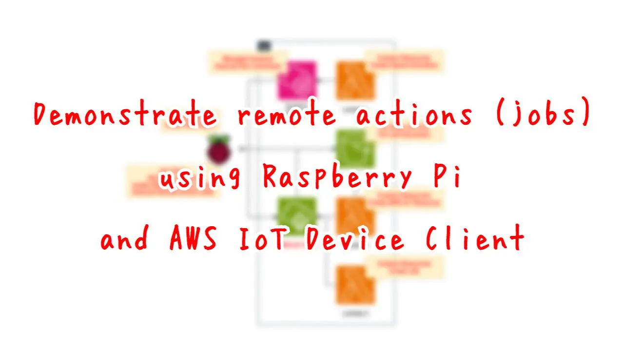 Demonstrate remote actions (jobs) using Raspberry Pi and AWS IoT Device Client | Awstut
