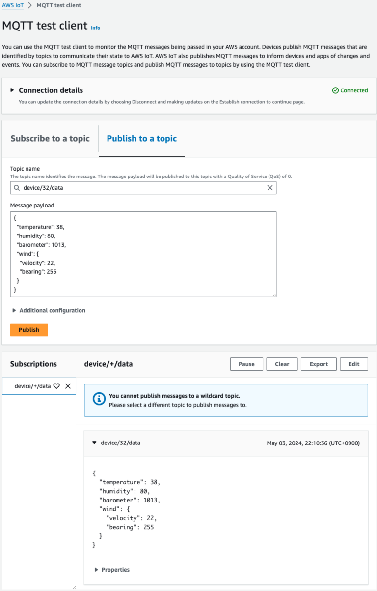 AWS IoTルールでMQTTメッセージ受信時にLambda関数を実行する | Awstut